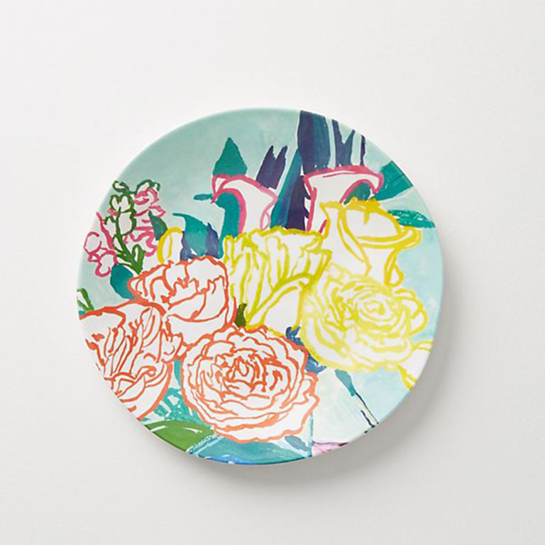 Floral Melamine Plate - Arco Style